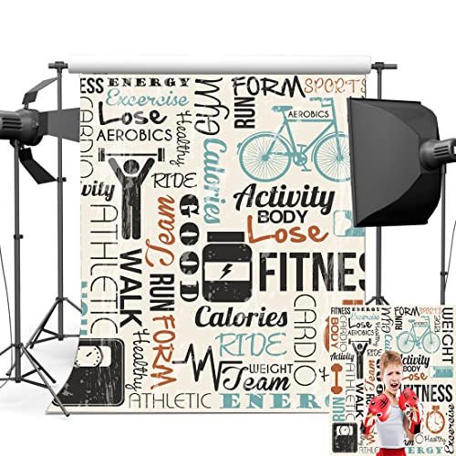 Mua Wofawofa Vinyl 5X7FT Gymnasium Backdrop Fitness Room Backdrops ...