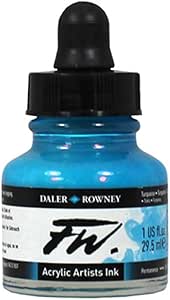 Amazon.com: Daler-Rowney FW Acrylic Ink Bottle White - Versatile ...