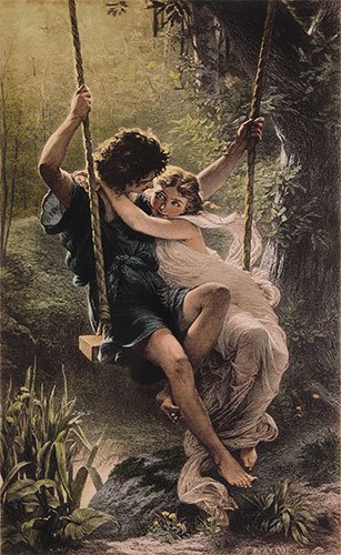 Amazon.com: Springtime by Pierre Auguste Cot Vintage Art Print Poster ...