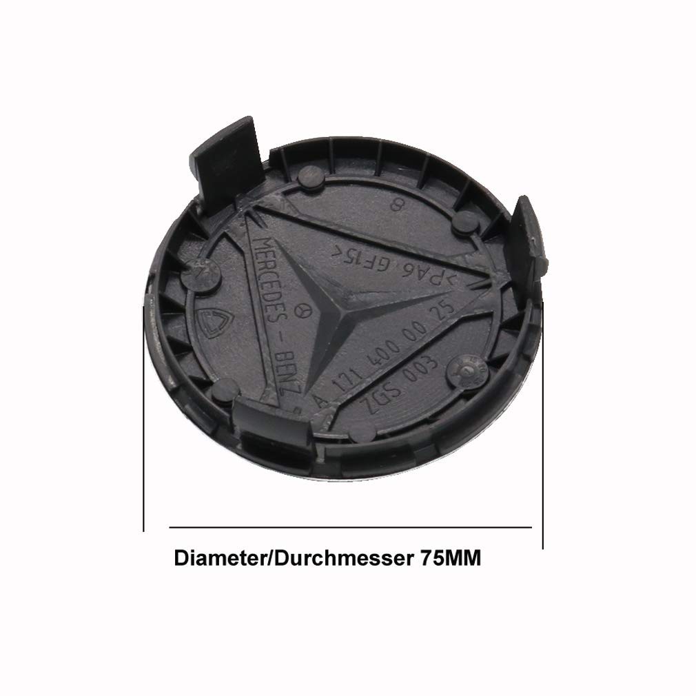 Cerchioni e pneumatici Copricerchi coprimozzo per Mercedes Benz 75 mm ...