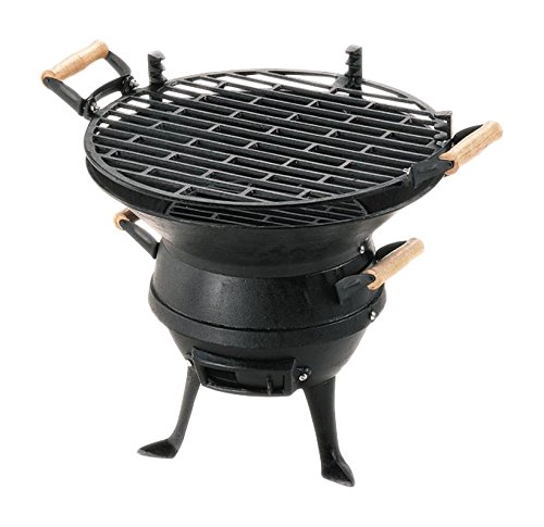 Landmann Cast Iron Body & Firebowl Barrel BBQ Cooking Grill Outdoor ...
