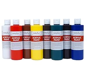 Amazon.com: Handy Art 8 Color - 8 Ounce Primary Acrylic Paint Set ...