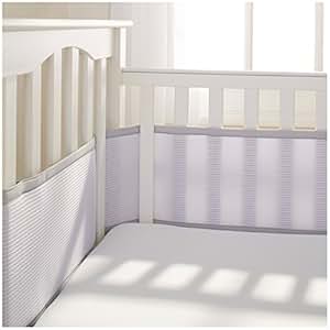 Amazon.com : BreathableBaby | Deluxe Breathable Mesh Crib Liner | Gray ...