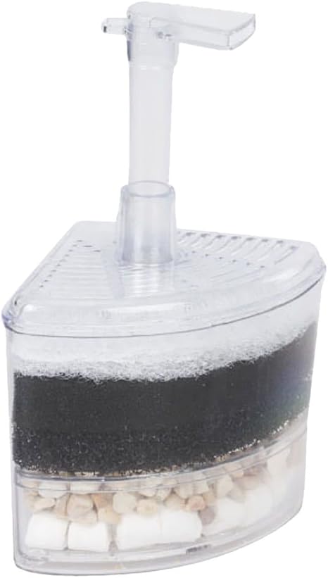 Aquarium Fish Tank Corner Filter w/ Filter Media: Amazon.co.uk: Pet ...