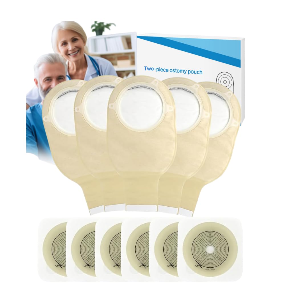 HDL-HENDRY 15PCS Colostomy Bags, Two Piece Drainable Pouches with ...