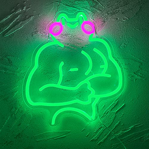 Muscle Frog Neon Sign, Funny Frog Neon Light, LED Neon Signs For Wall ...