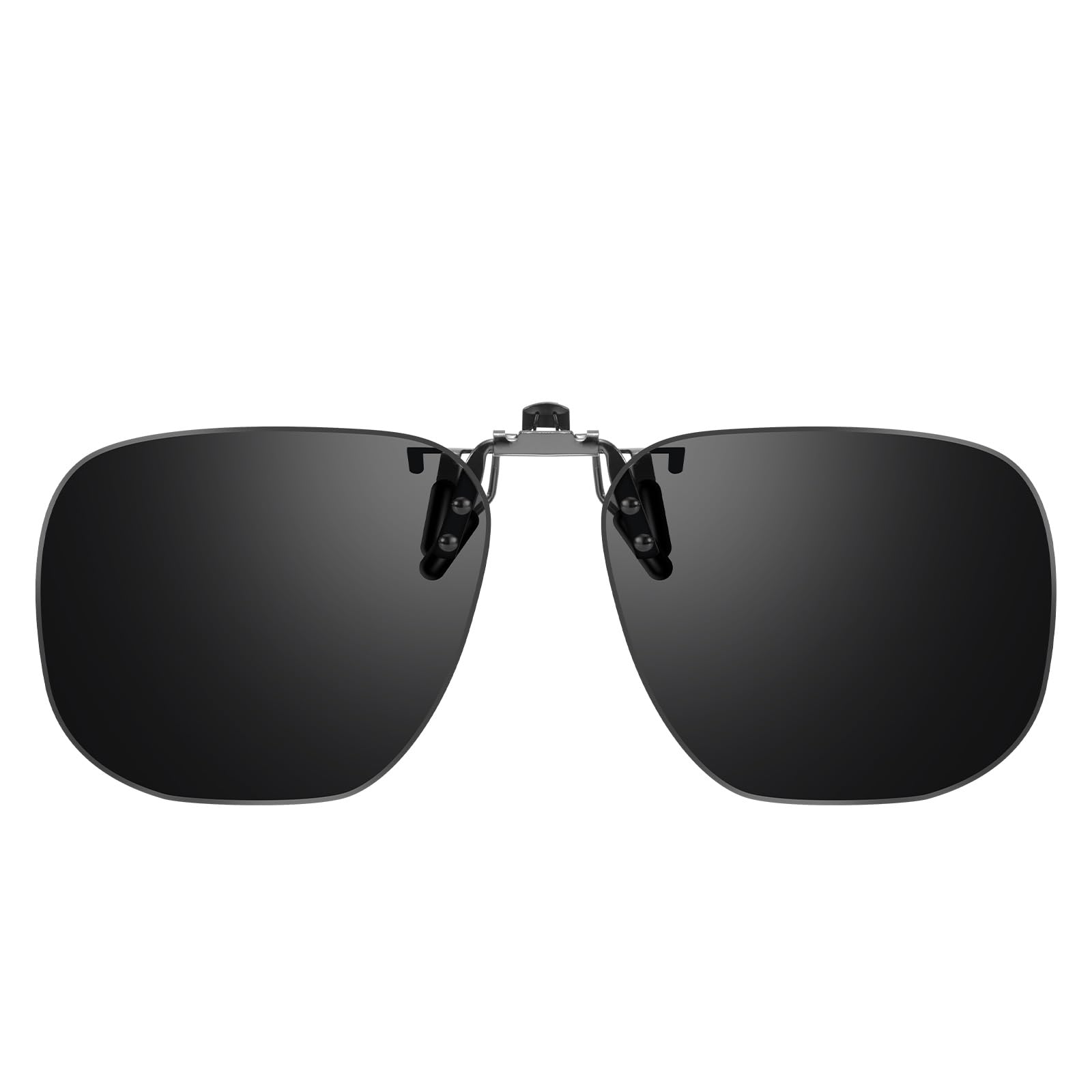 Xfeel Black Polarized Clip On Sunglasses Over Prescription Glasses for ...