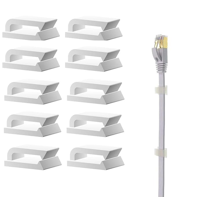 Amazon.com: Ethernet Cable Clips Adhesive, 3m Wire Clips Holder, Self ...