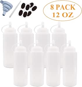 Amazon.com: Squeeze Bottle Condiment Squeeze Bottles Plastic ketchup ...