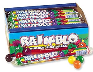 Amazon.com : Rain-blo Bubble Gum Balls, 1.7 Ounce Tube, Pack of 24 ...