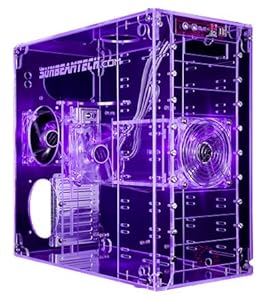 Sunbeam - Acrylic PC Case - 9-BAY ACRYLIC CASE - UV Blue: Amazon.co.uk ...