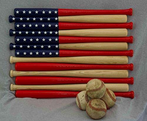 Amazon.com: Baseball bat American Flag made out of 18 inch bats: Handmade
