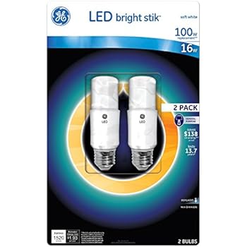 GE Lighting 32309 LED Bright Stik 16-watt (100-Watt Replacement), 1520 ...