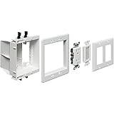 Arlington TVBU505-1 TV Box Recessed Outlet Wall Plate Kit, 2-Gang ...