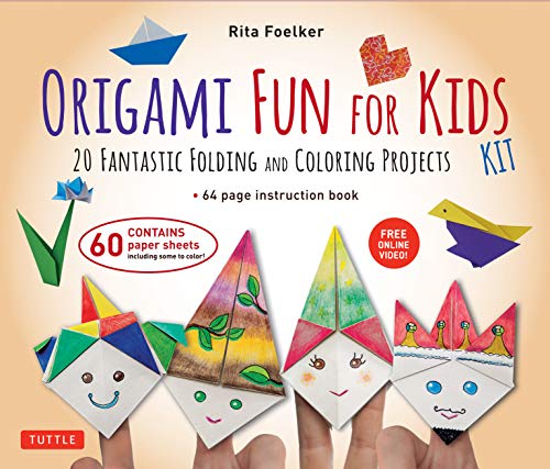 Amazon.com: Origami Fun for Kids Kit: 20 Fantastic Folding and Coloring ...