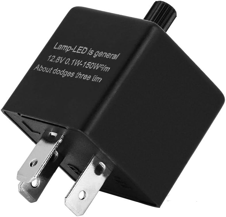 Keenso 12V 3 Pin Car LED Flasher Relay, 3 Pin Flasher Relay Adjustable ...