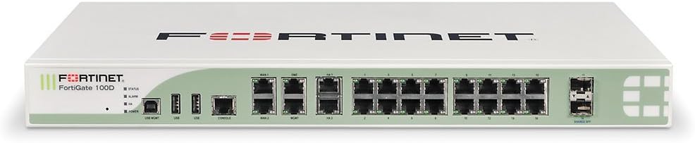 Fortinet | FG-100D | FortiGate-100D 20 x GE RJ45 (1 x DMZ Port, 1 x ...