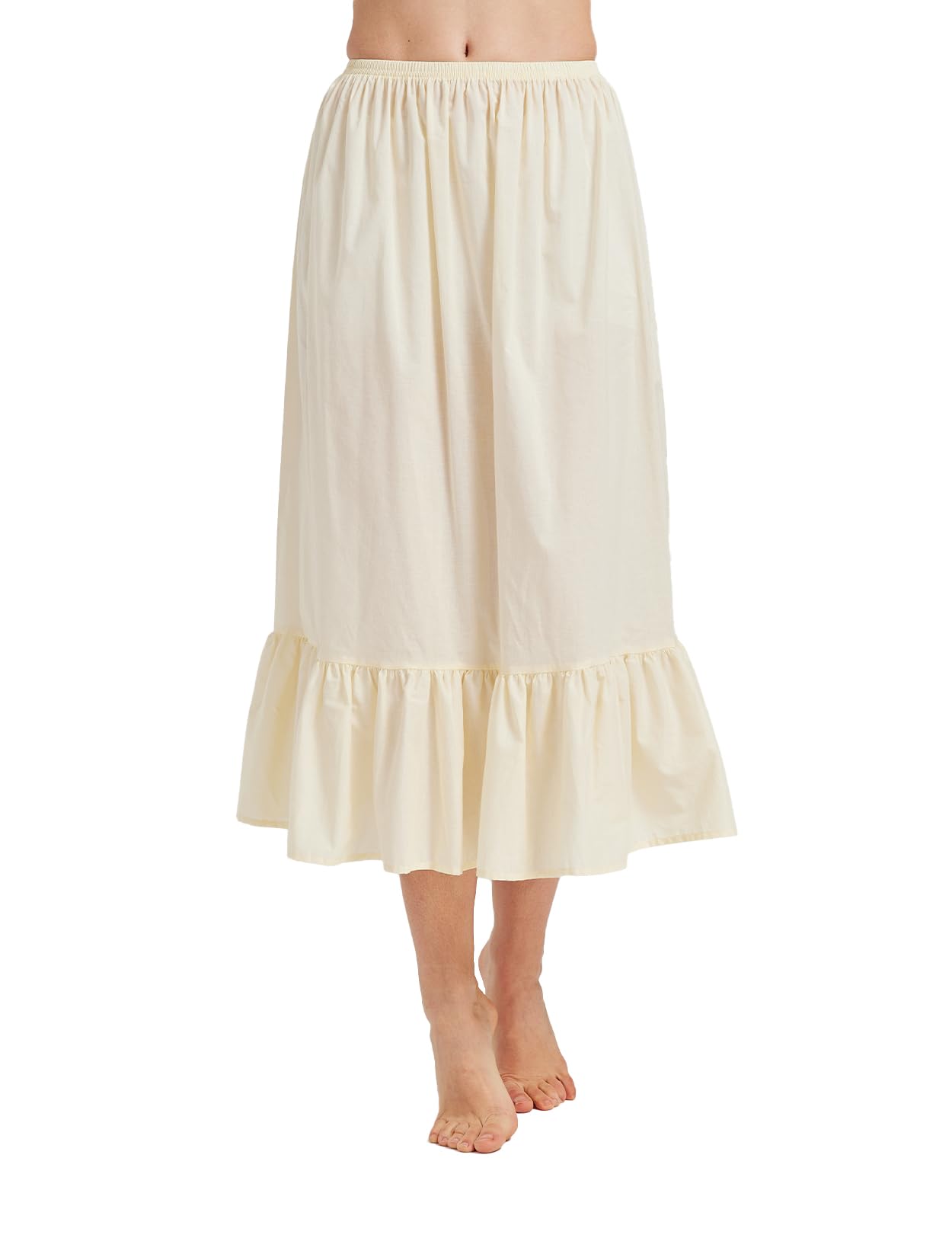 BEAUZSUZSANA Women 100% Cotton Half Slip Dress for Under Dresses Long ...