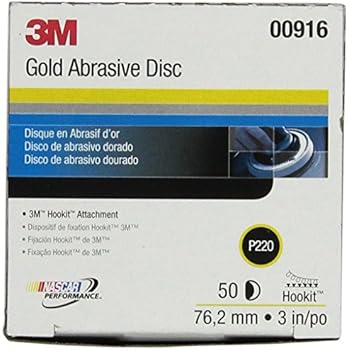 Amazon.com: 3M 00916 Hookit Gold 3" P220A Grit Disc: Garden & Outdoor