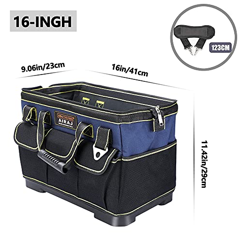 AIRAJ 16-Inch Tool Bag For Men,Large Tool Bag With ABS Plastic Molded ...