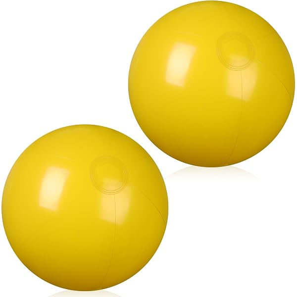8 Inch Pool Balls 4-Pack - 8 Inch Yellow Pool Float Toys | Summer Party ...