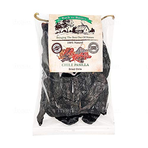 Back To Basics Dried Pasilla Chiles, Whole Peppers- 4 Oz Resealable Bag ...