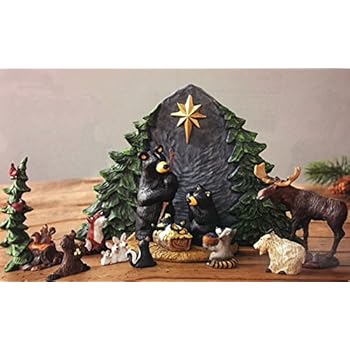 Amazon.com: Kurt Adler Resin Nativity Bear, 4-Inch, Set of 9: Home ...