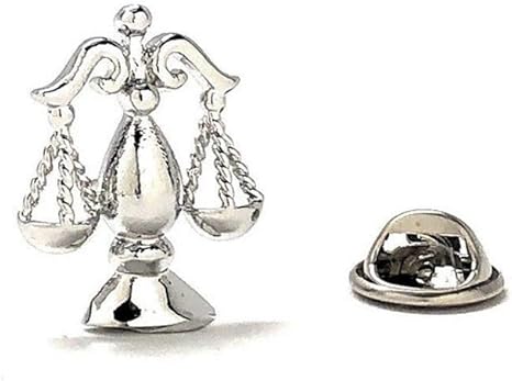 Amazon.com: Men's Executive Lapel Pin Enamel Pin Silver Scales of ...