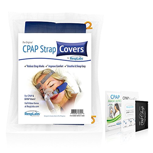 Buy CPAP Headgear Strap Covers, Mask Pads - Includes Travel Wipe, CPAP ...