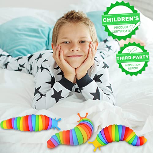 Cevioce Fidget Slug Toy, Sensory Slug Fidget Toys for Kids & Adults ...