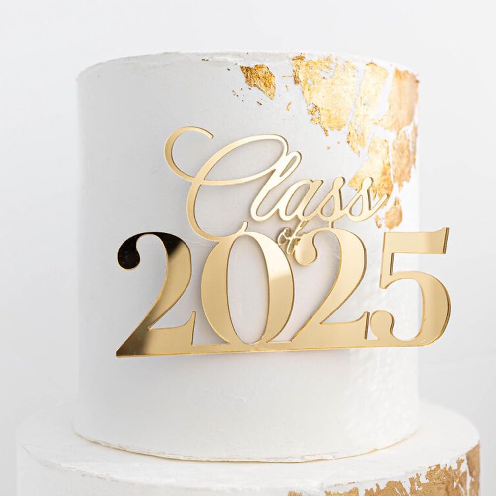 Mirror Acrylic Class of 2025 Cake Topper, Congrats Grad 2025/Graduation ...