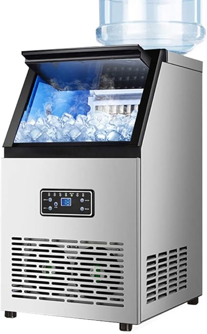 Automatic Ice Making Machine - 60KG Commercial Ice Cubes Maker Machine ...