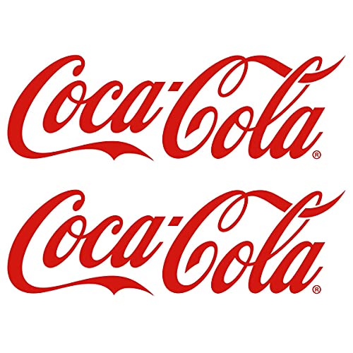 Retro Planet - Coca Cola Script Cut Out Vinyl Sticker Set of 2, Classic ...