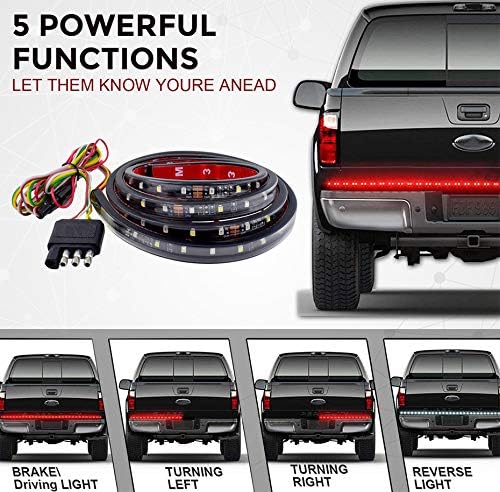 Truck Tailgate Lights Bar, Maso Waterproof 60" Tailgate LED Strip with ...