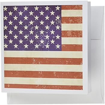 Amazon.com : Twigs Paper - American Flag Note Cards - Set of 12 Blank ...