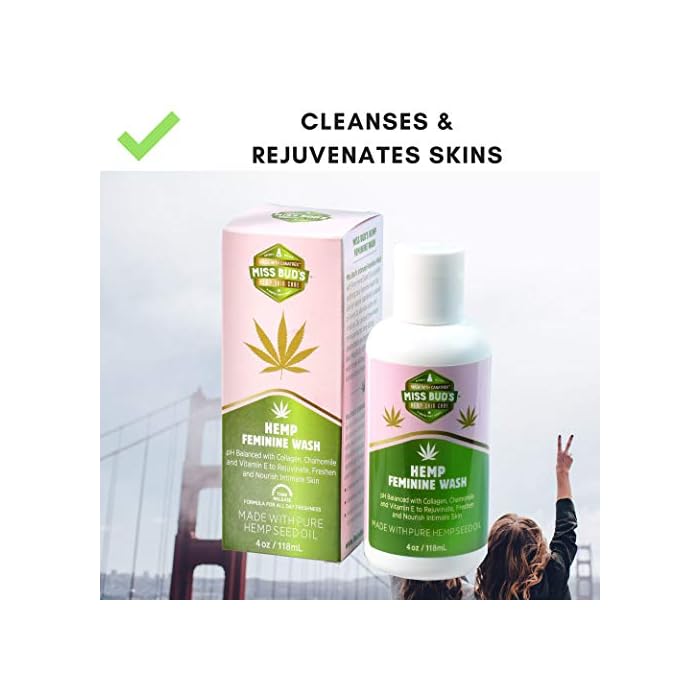 Miss Bud’s Hemp Intimate Feminine Wash Balanced pH Levels Green Tea and ...