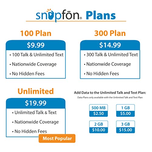 Snapfon ezFlip 4G Locked | Touch-Screen Big-Button Flip Phone for ...