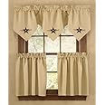 Amazon.com: Park Designs Star Vine Lined Triple Point Valance, 60 x 20 ...