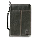 Amazon.com: Aviator Leather-Look Brown Extra Large Book and Bible Cover ...
