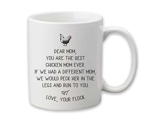 CANARY ROAD Chicken Mom Coffee Cup, Chicken Mug, Crazy Chicken Lady ...