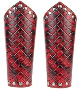 Amazon.com: GelConnie Leather Gauntlet Wristband Medieval Bracers ...