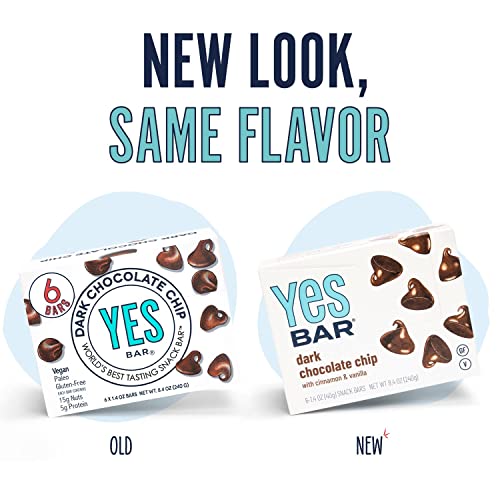 The YES Bar – Dark Chocolate Chip – Plant Based Protein, Decadent Snack ...