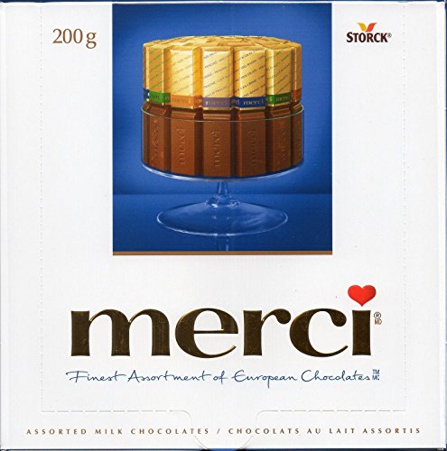 Merci European Chocolates Red & Blue, (Red+Blue 7 Ounce each), Bundle ...