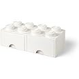 LEGO Storage Brick Drawer, 8 Knobs, 2 Drawers, Stackable Storage Box ...