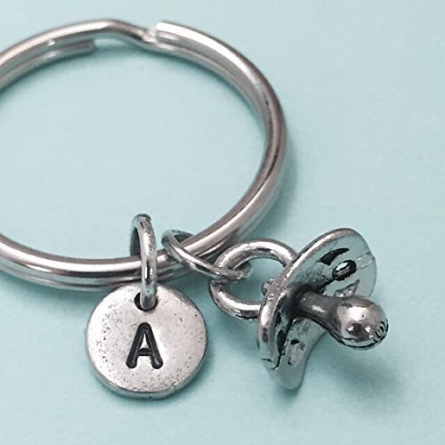 Amazon.com: Pacifier keychain, pacifier charm, baby keychain, baby ...