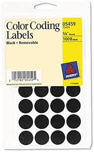 Amazon.com : Avery Products - Avery - Removable Self-Adhesive Color ...
