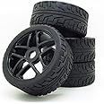 Amazon.com: Wheel Rim Rubber Tires RC 1:8 Off-Road Tyre 17mm Hexagonal ...