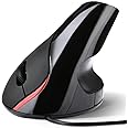 MOYAC Mouse Ergonómico Alarmbrico con 6 Botones, Ratón Vertical con ...