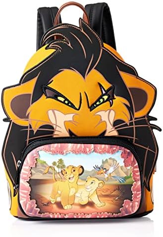 Loungefly Leather Backpack: Disney Lion King Villains Scene Scar, Mini ...