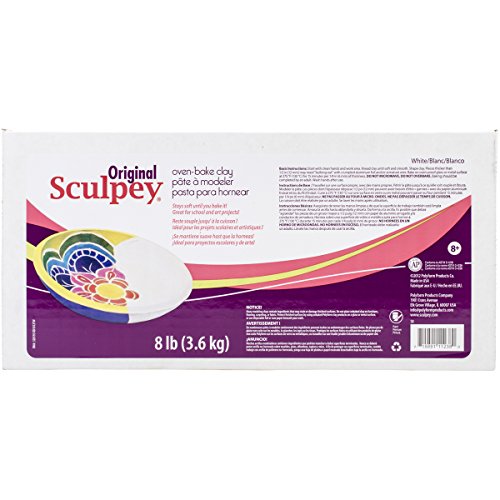 Polymer Clay Sculpey Original White - 1 Pound Oven-Bake Modeling Clay ...